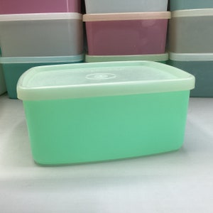 Vintage Tupperware Square Round Container: Pastel Refrigerator Storage ...