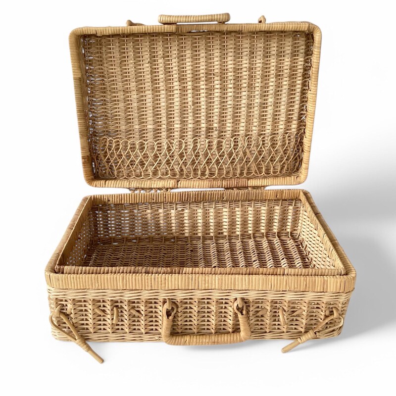 Wicker Suitcase - Etsy