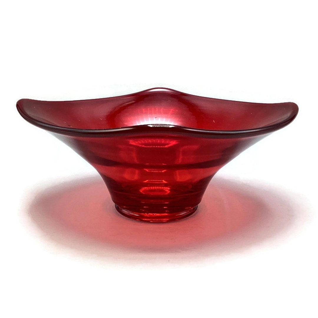 Vintage Viking Bluenique Crimped Bon Bon Dish * Tid Bit Bowl * Square ...