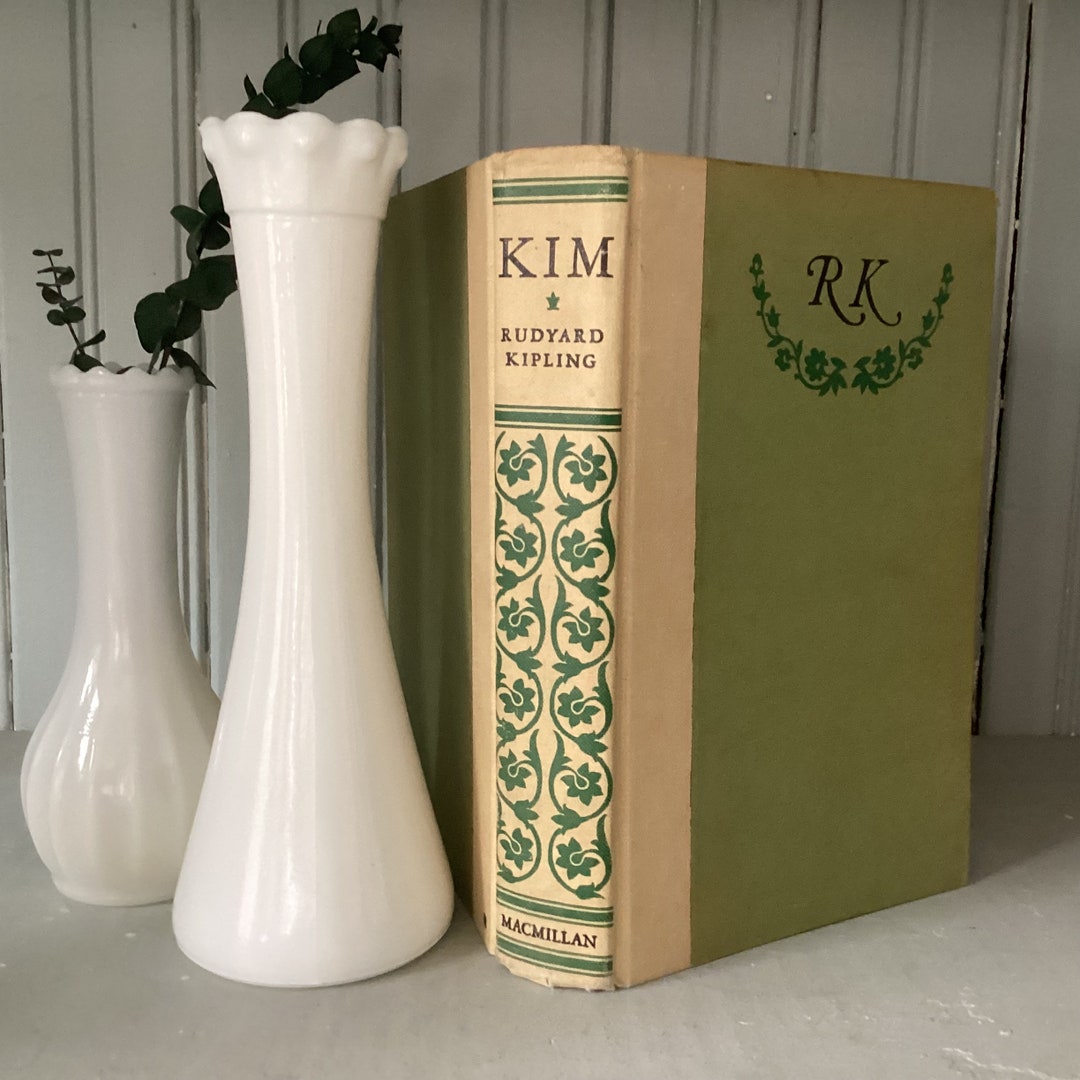 Vintage “kim” Book by Kipling * Decorative Green Spine - Etsy