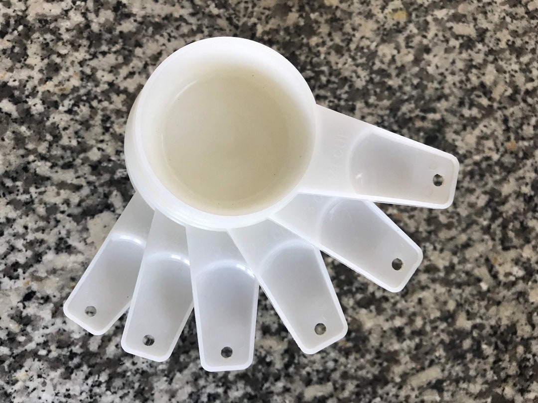 Vintage Sheer White Tupperware Measuring Cup Set - Etsy