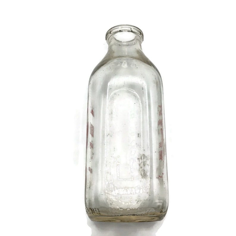 Vintage 1 Quart Glass Milk Bottle Sunshine Dairy - Etsy