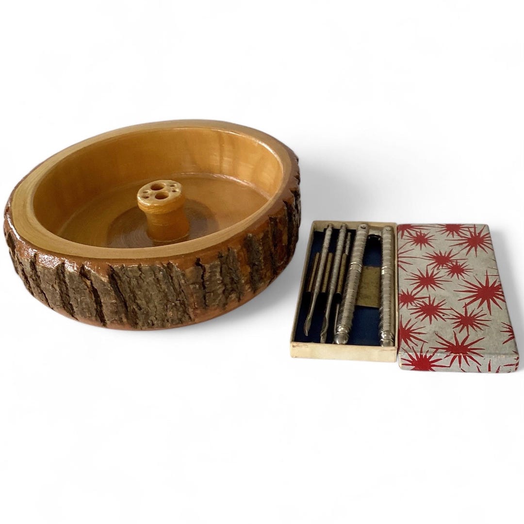 Vintage Nutcracker Bowl, Cracker, and Picks Set - Etsy