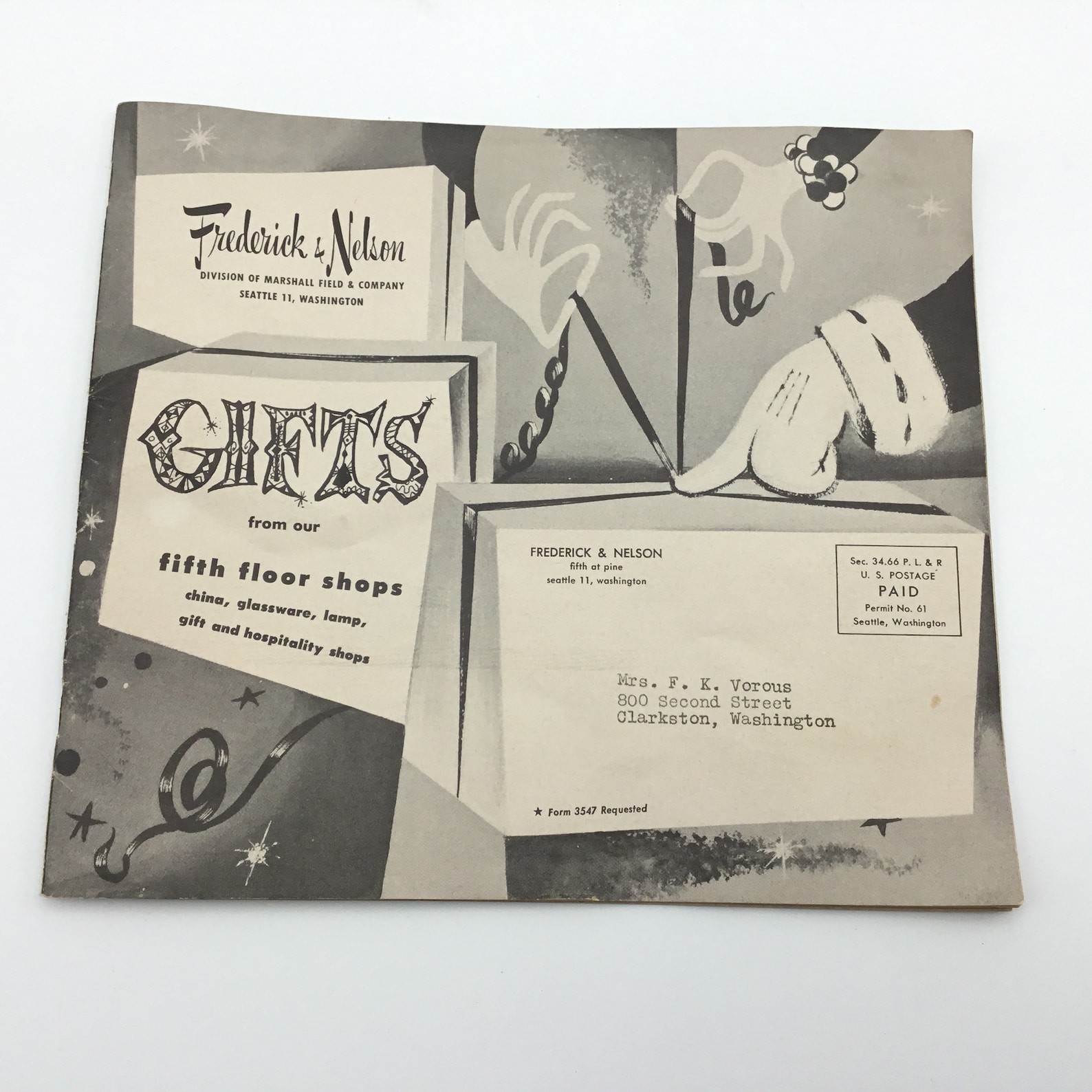 Mid Century Modern Ephemera Frederick and Nelson Christmas | Etsy