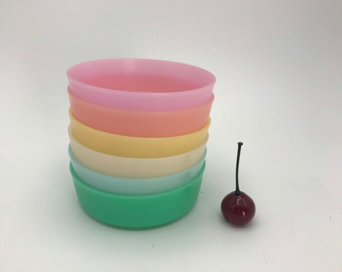 Set of 6 Vintage 1286 Sheer Pastel Tupperware Little Wonders - Etsy