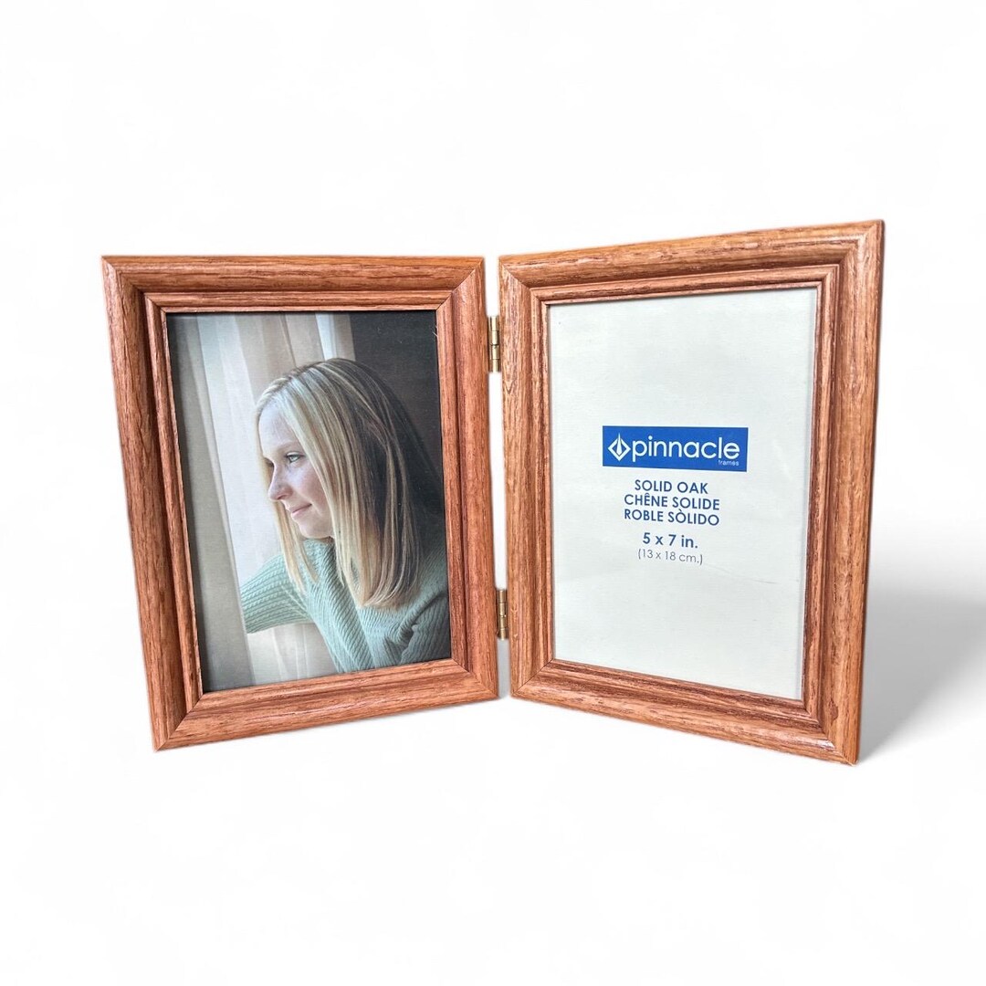 5” X 7” Vintage Solid Oak Bi-fold Frame - Etsy