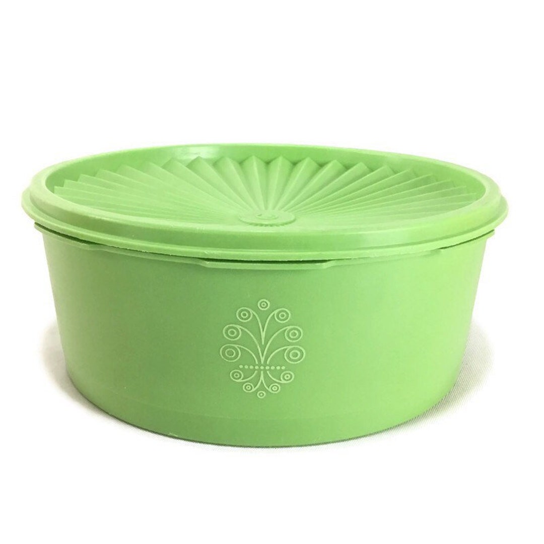 Vintage Lime Green Tupperware 1240 Servalier Container With Lid - Etsy