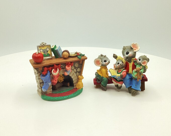 Vintage Mousekins Figurine Set of 2 * Midwest of Cannon Falls - Etsy