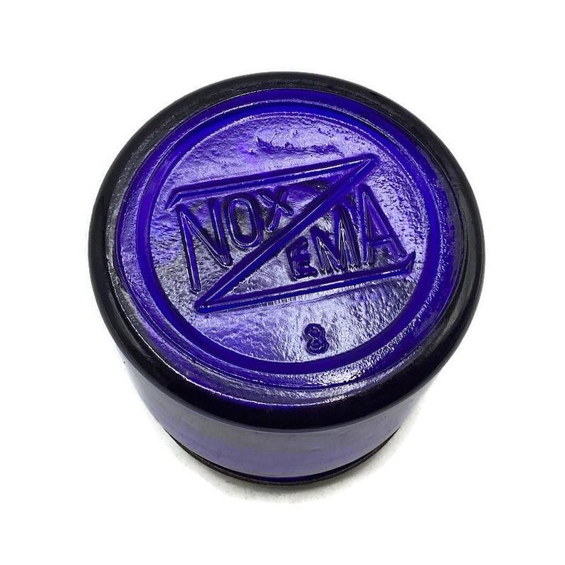 Vintage Noxema Jar With Lid Cobalt Blue Glass Bottle - Etsy