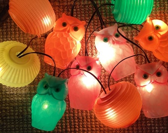 Vintage Owl Blow Mold Party String Lights - Etsy
