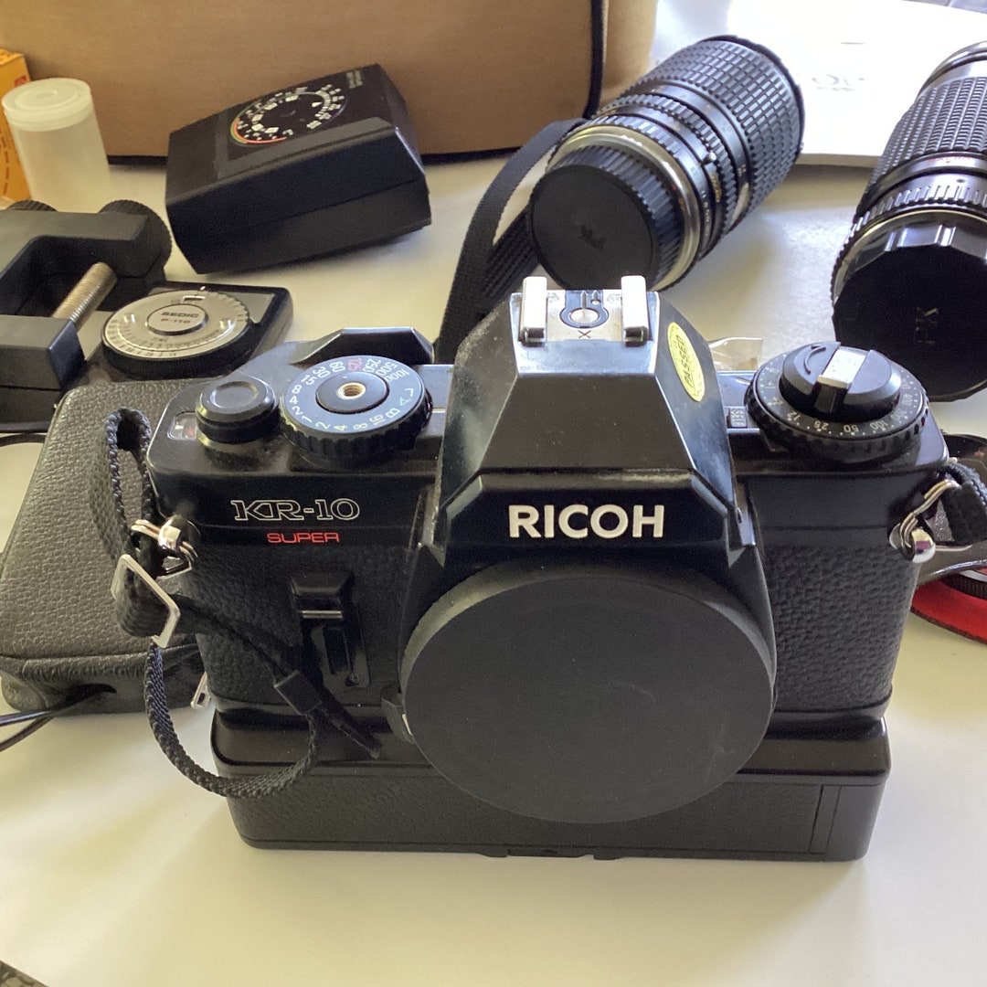 Vintage Ricoh KR-10 Film Camera With Bag and Accessories - Etsy