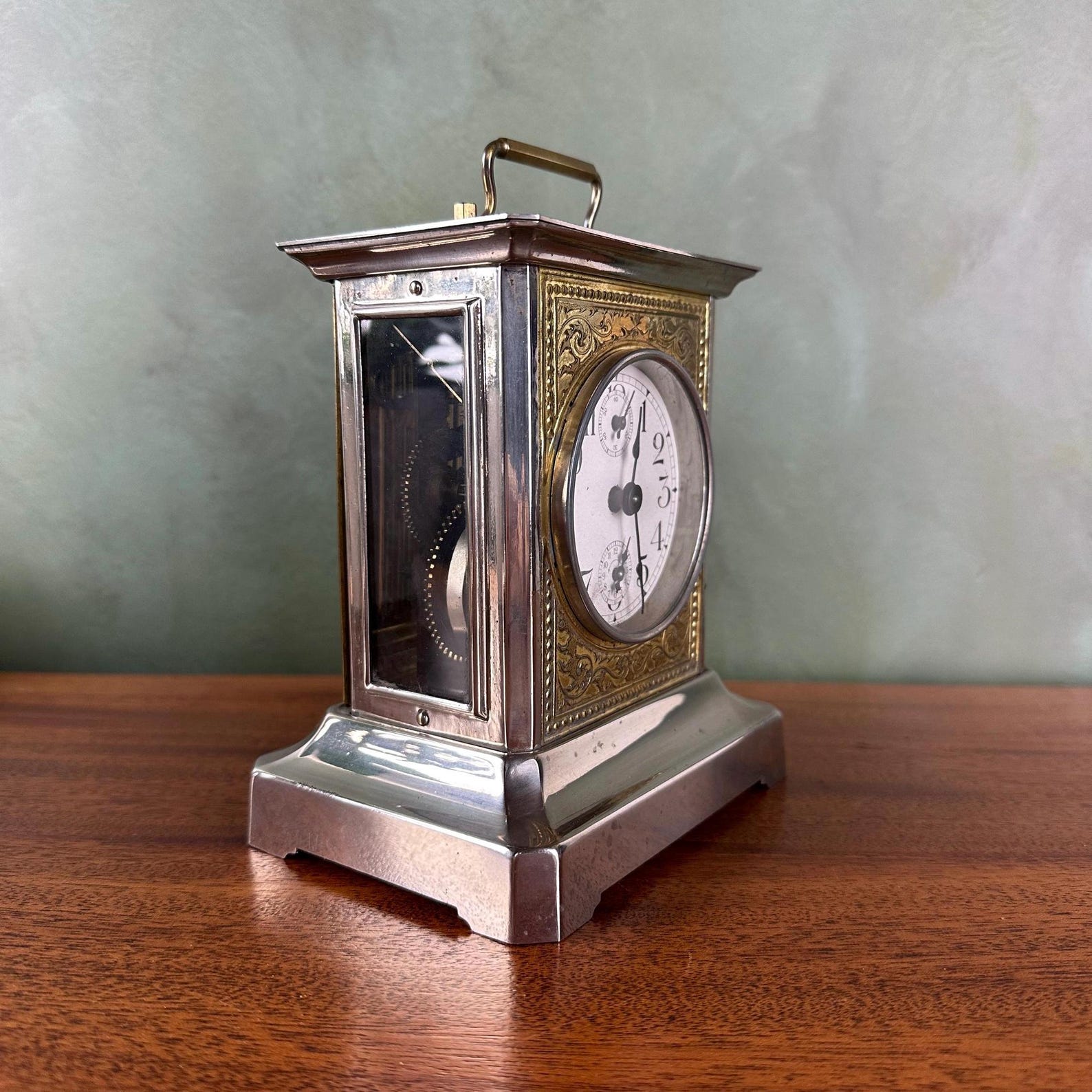 Antique German Carriage Clock With Music Box Alarm - Etsy