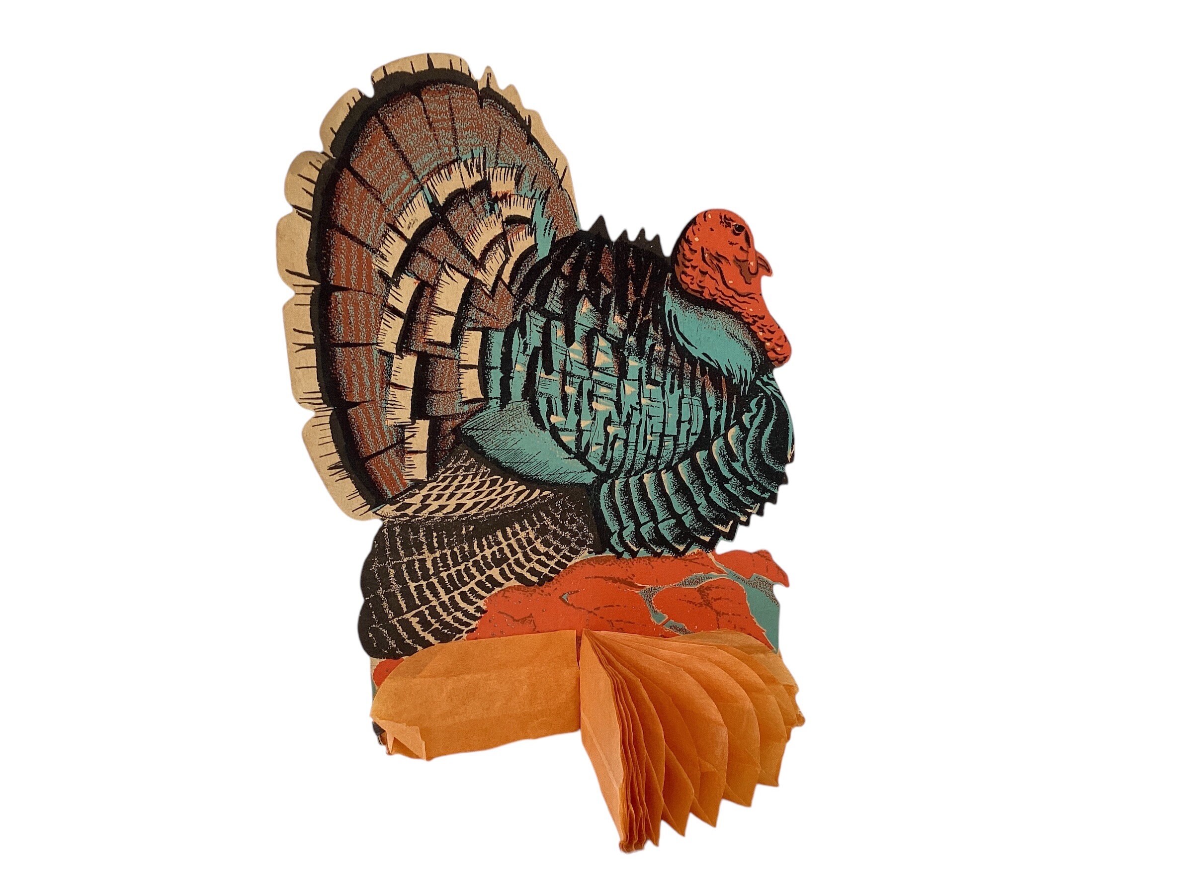 Vintage 3-D Honeycomb Thanksgiving Decoration * Turkey Die Cut - Etsy