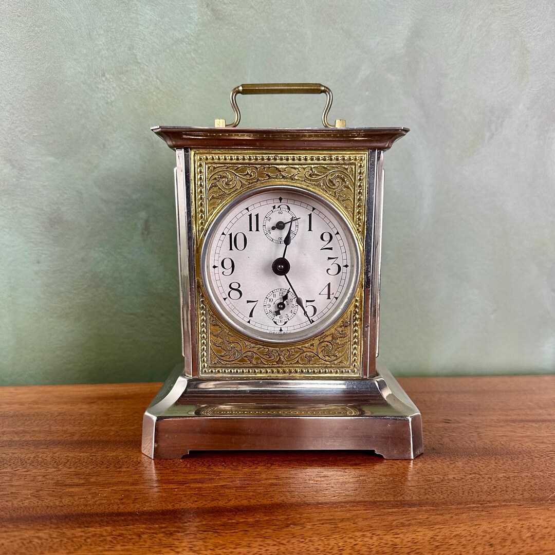 Antique German Carriage Clock With Music Box Alarm - Etsy