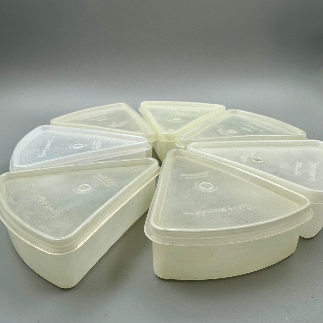 Vintage Tupperware Triangular Pie Containers With Lids Set of 7 ...