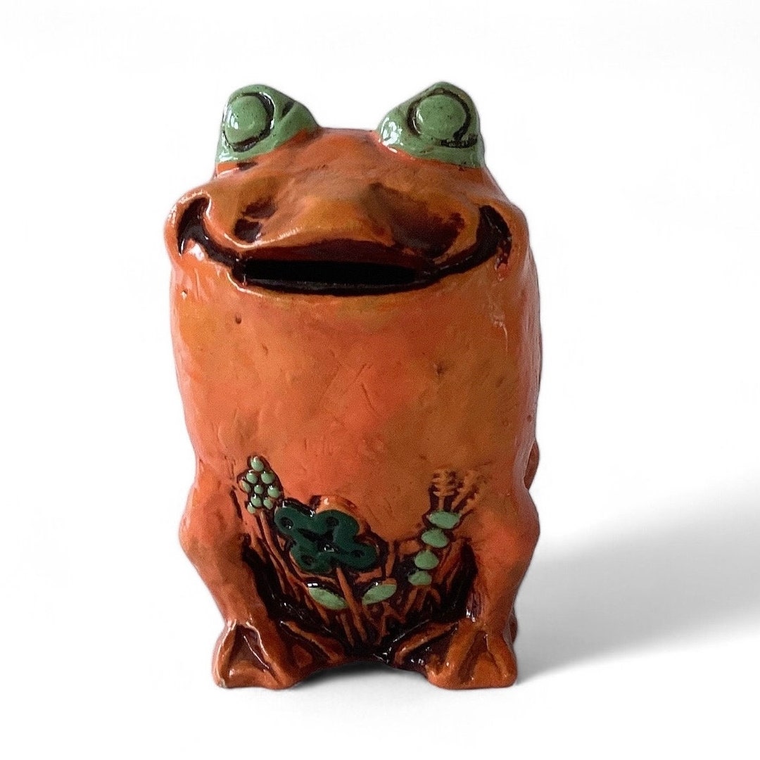Vintage Fitz and Floyd Frog Bank 1960's Papier-mâché Toad Coin Bank - Etsy