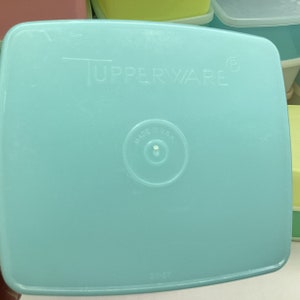 Vintage Tupperware Square Round Container: Pastel Refrigerator Storage ...