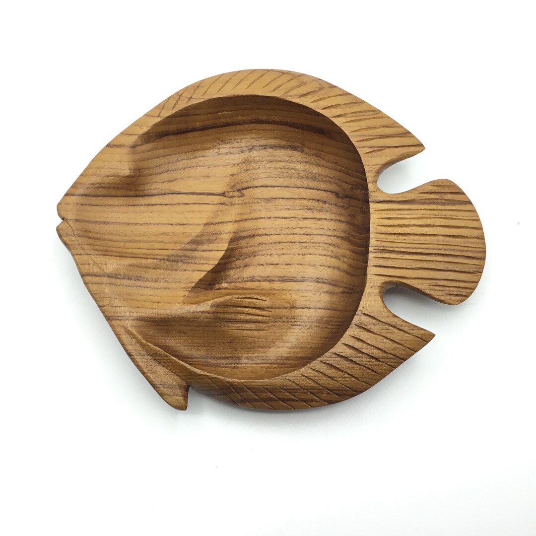 Vintage Thai Teak Tid Bit Bowl * Tropical Fish Serving Dish - Etsy