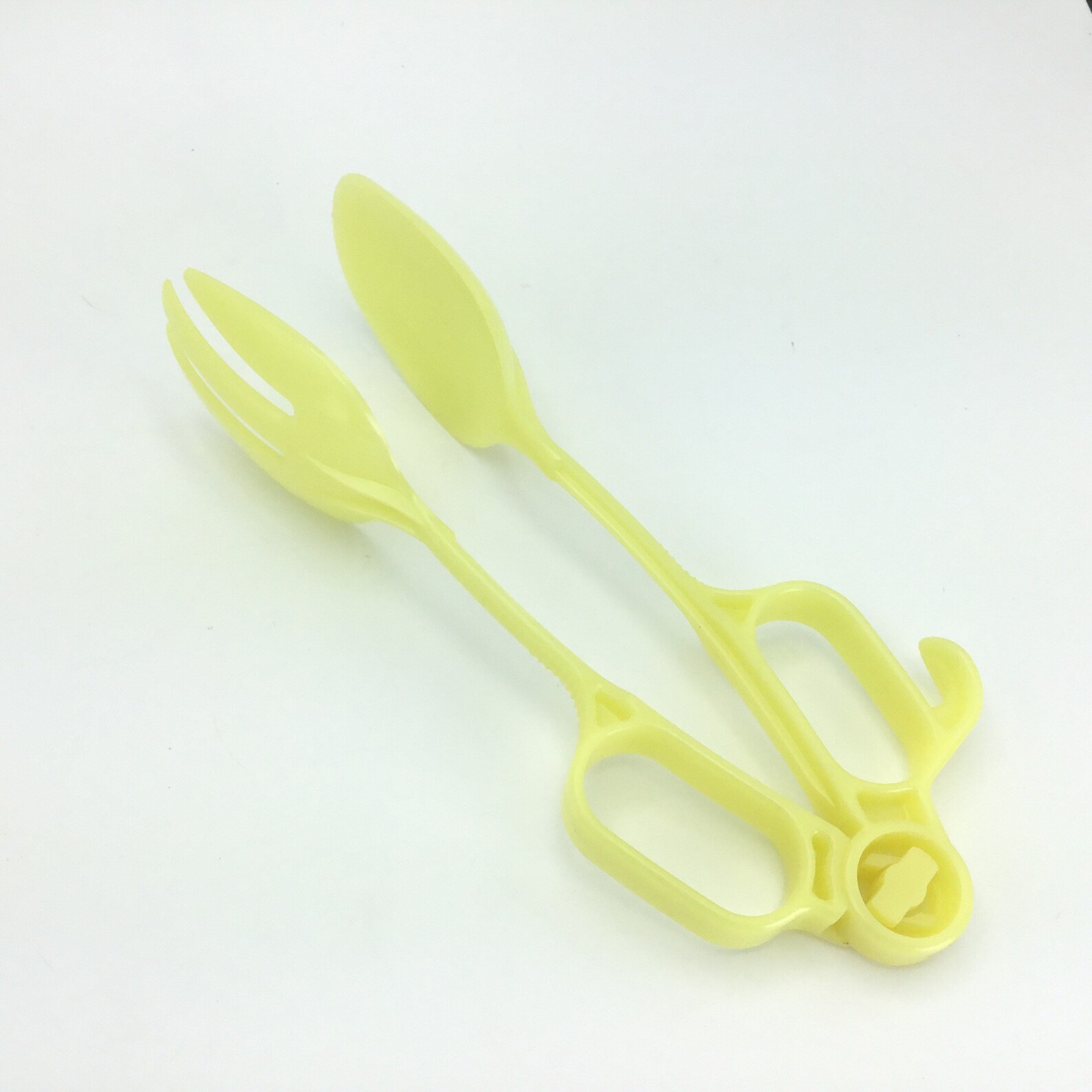 Vintage Tupperware Salad Tongs Yellow - Etsy