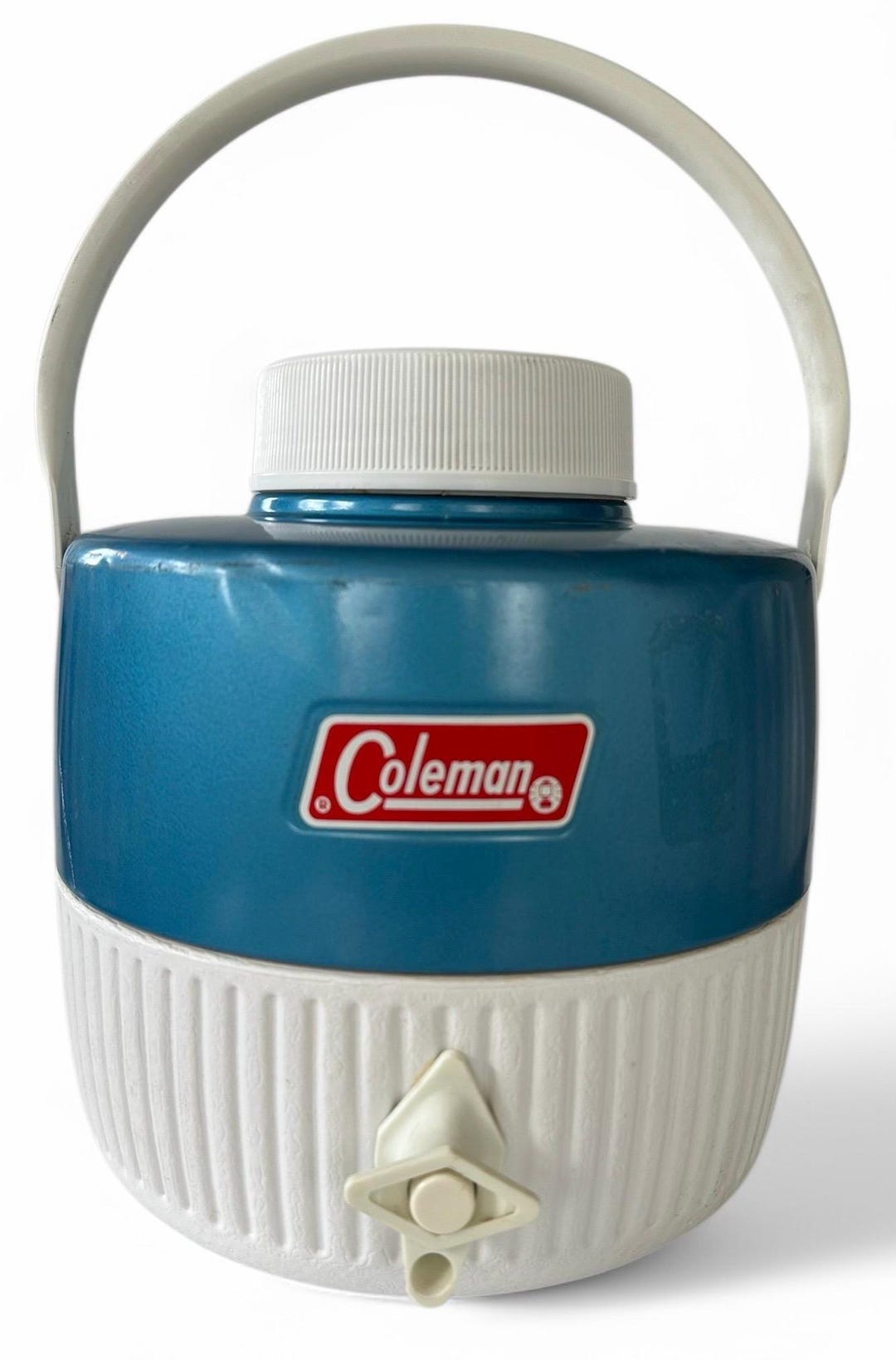 Vintage Metallic Blue Coleman Insulated Jug * 1 Gallon Thermos * Picnic ...