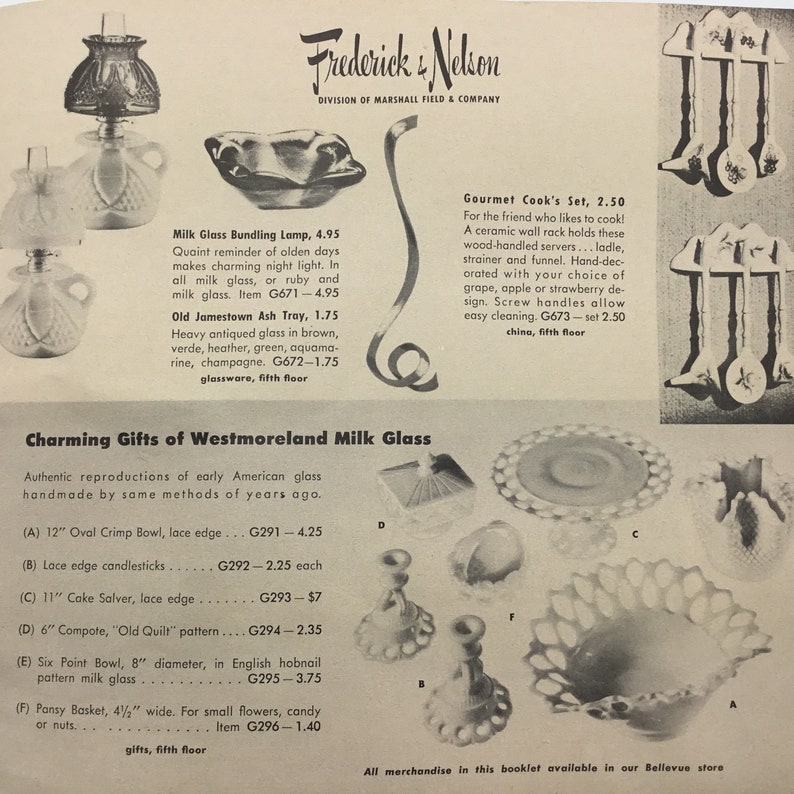 Mid Century Modern Ephemera Frederick and Nelson Christmas | Etsy