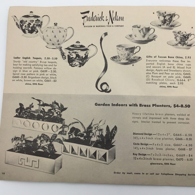 Mid Century Modern Ephemera Frederick and Nelson Christmas - Etsy