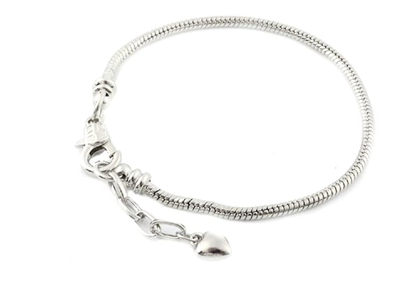 Pandora Bracelet Compatible Fit Charms or CHOOSE with Bracelet Non Pandora Silver Plated WC1022 Etsy