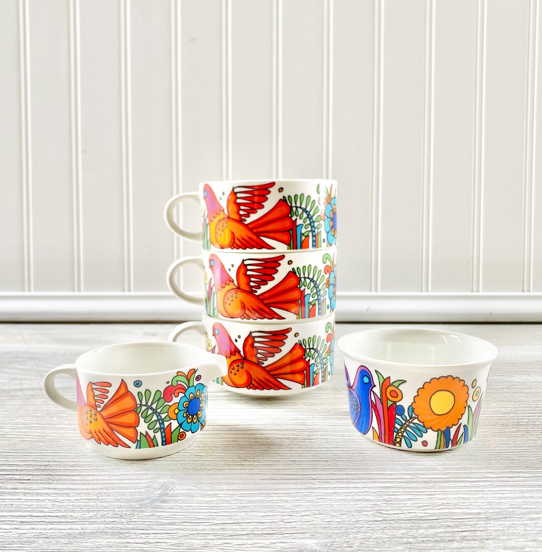 Vintage Villeroy and Boch Dish Set acapulco Luxembourg Cups, Creamer ...