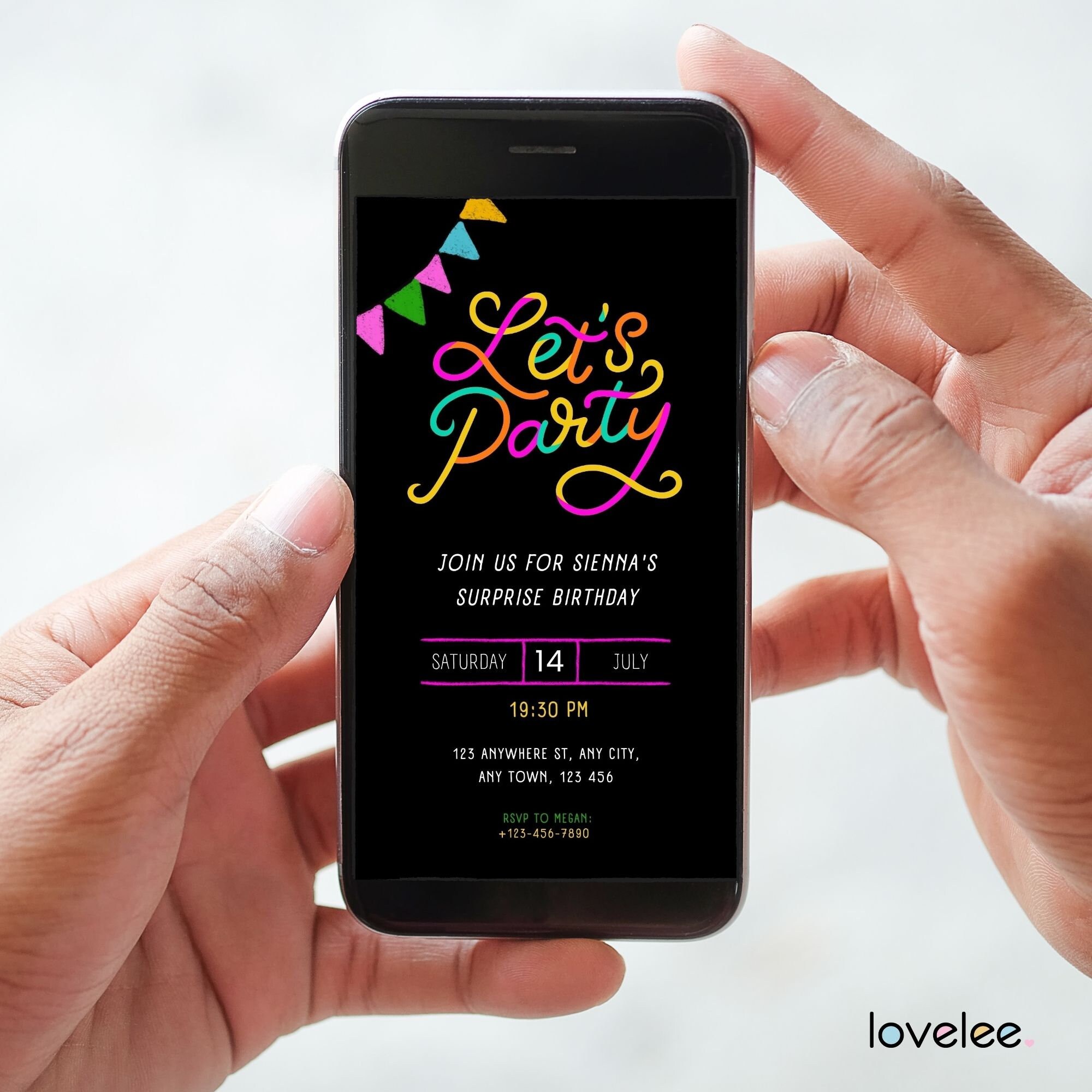 Digital Surprise Birthday Invitation, Surprise Birthday Invite , Surprise Birthday Party Invite ...