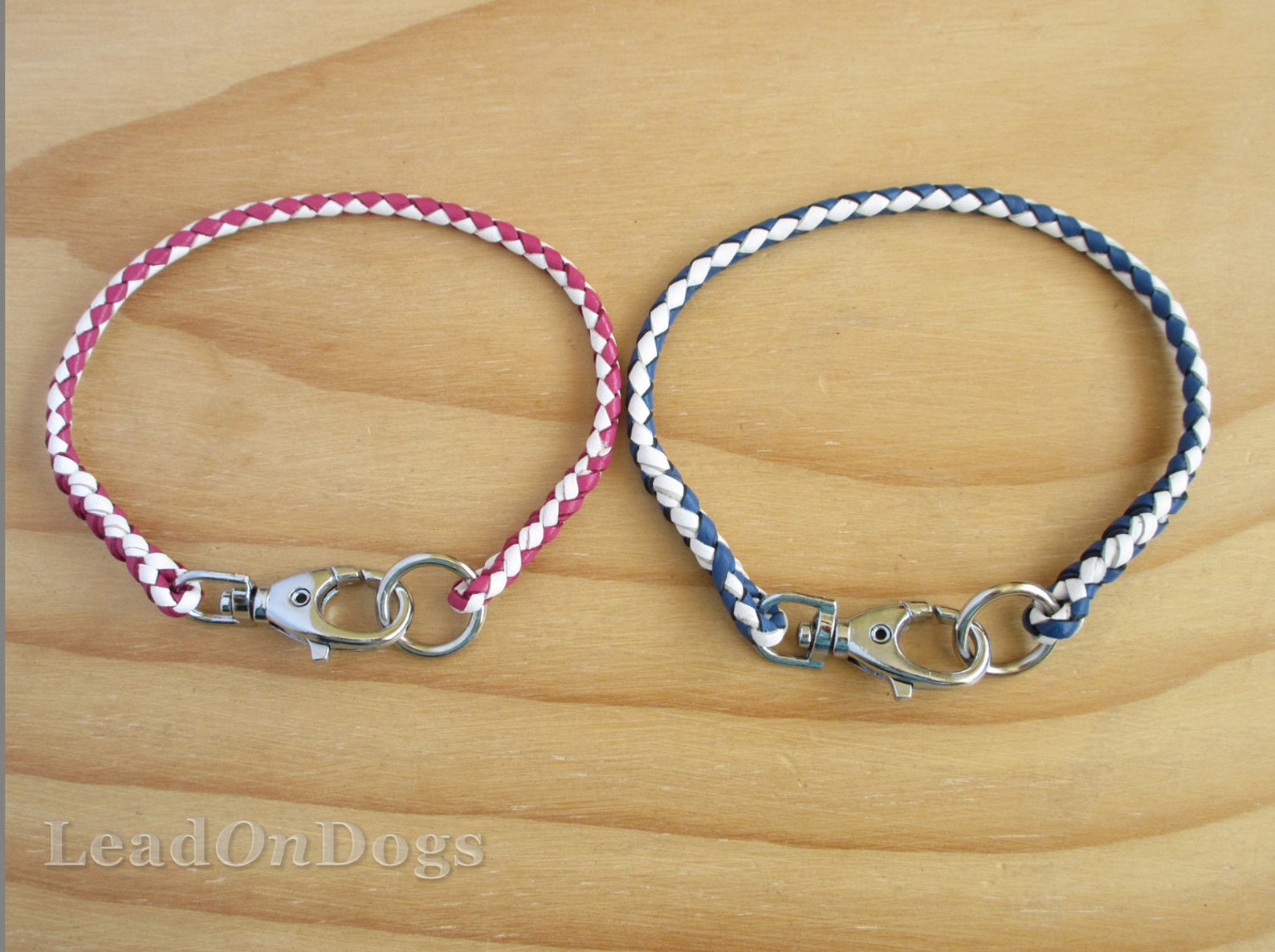 Tiny Dog Tag Collar Design Your Own Braided Kangaroo Leather - Etsy