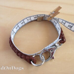 Ready to Go Braided Kangaroo Leather Dog Tag Collar Id Collar - Etsy