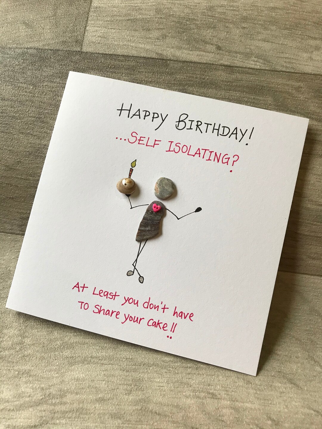 Tarjeta de felicitación 'Isolation Birthday' de Pebble Art - Etsy España