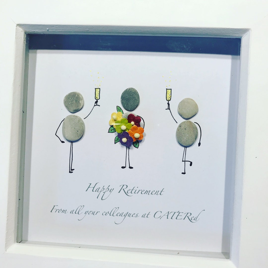 Personalised 'retirement' Pebble Art Picture Special - Etsy
