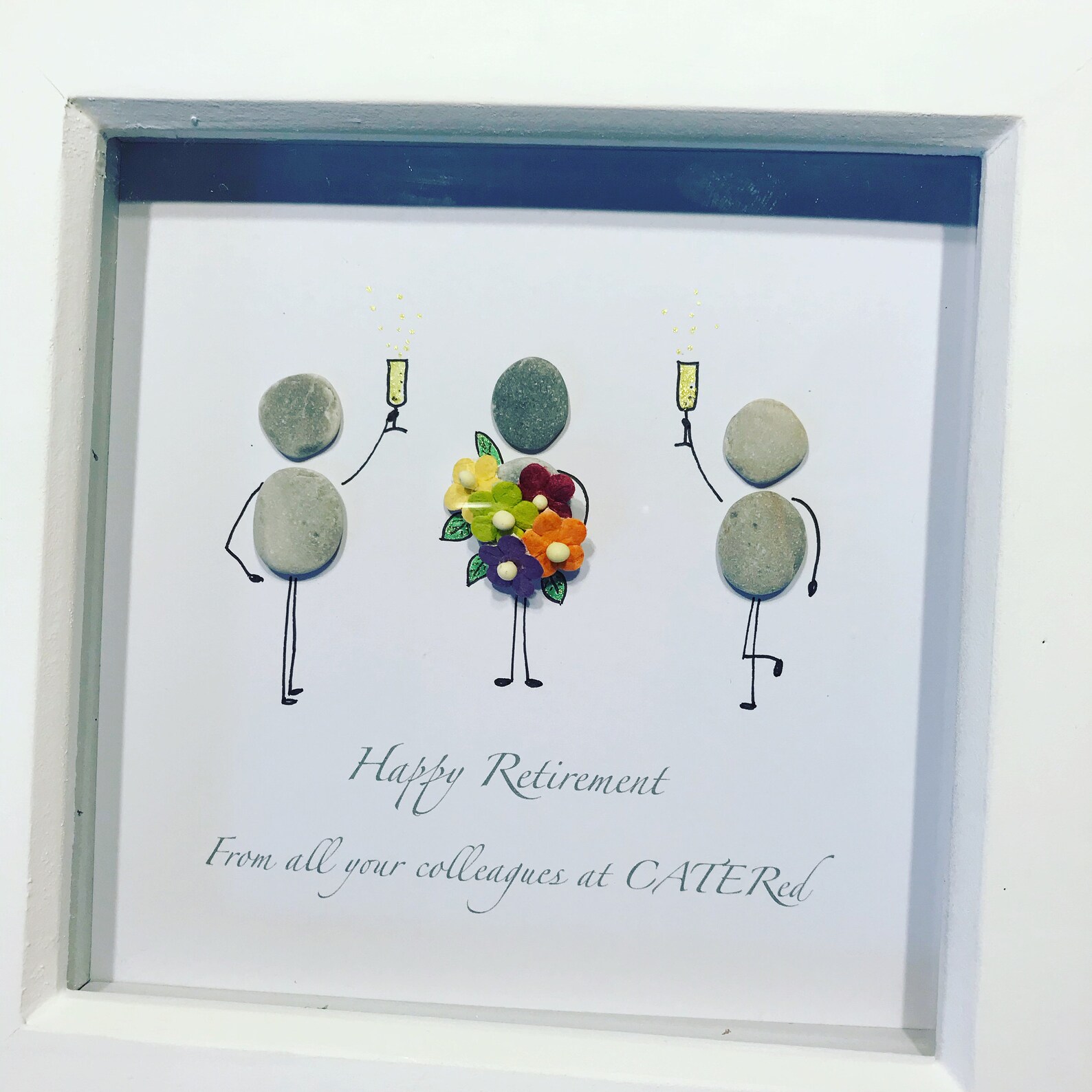 Personalised 'retirement' Pebble Art Picture Special - Etsy