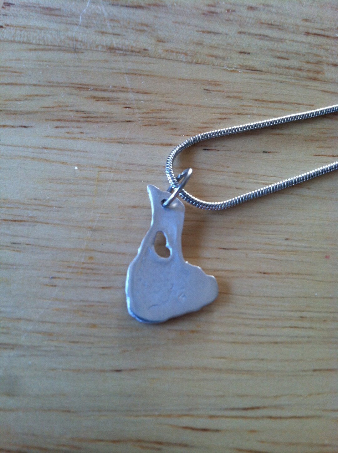 Handmade Sterling Silver Block Island Charm With Gift Chain - Etsy