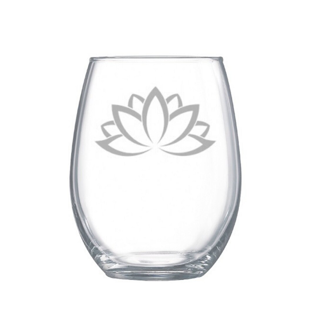 Lotus Flower Etched Glassware, Plant Lover Gift - Etsy
