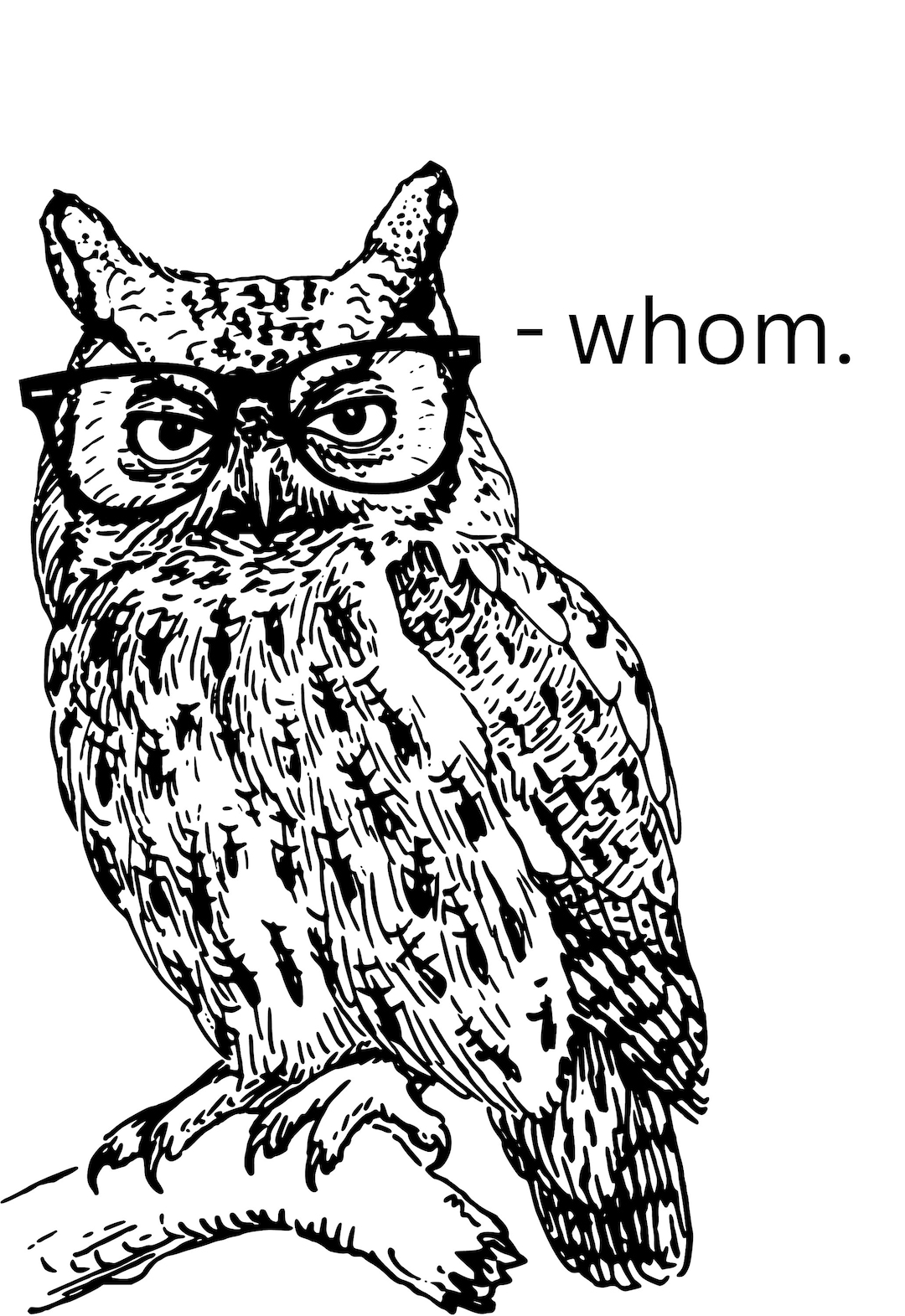 Owl Decor Print Grammar Whom Owl English Poster Teacher Gifts for ...