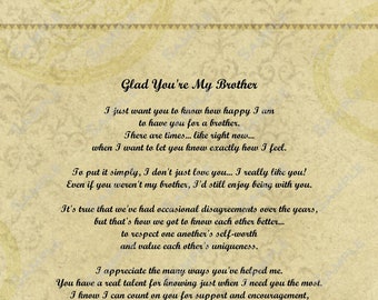 Poem for Brother | Etsy