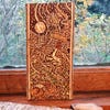 Floral Skull Woodburning | Handmade Pyrography Art on Natural Wood ...
