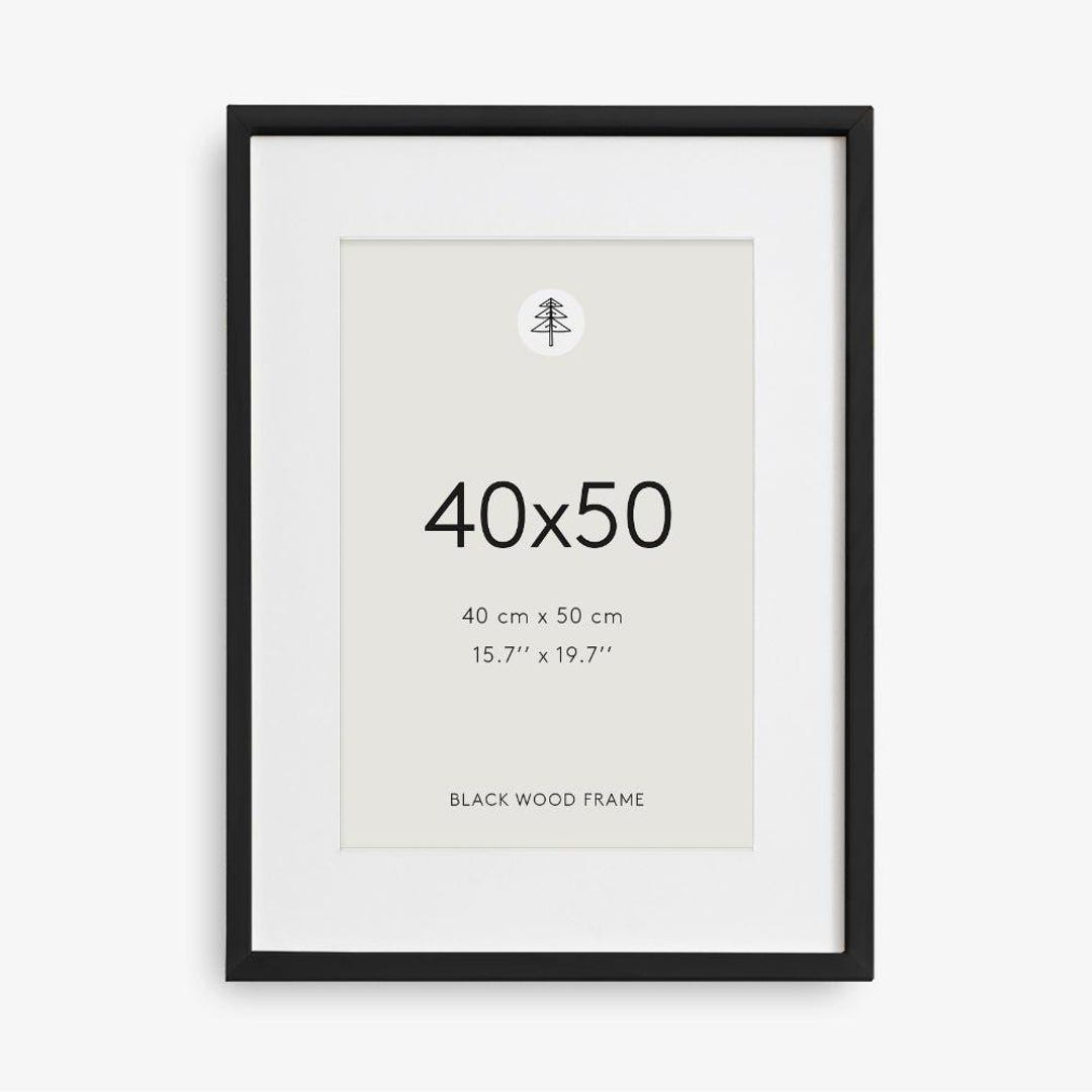 Minimalist Black Wood Frame, 40x50 Cm, With Mat - Etsy Australia