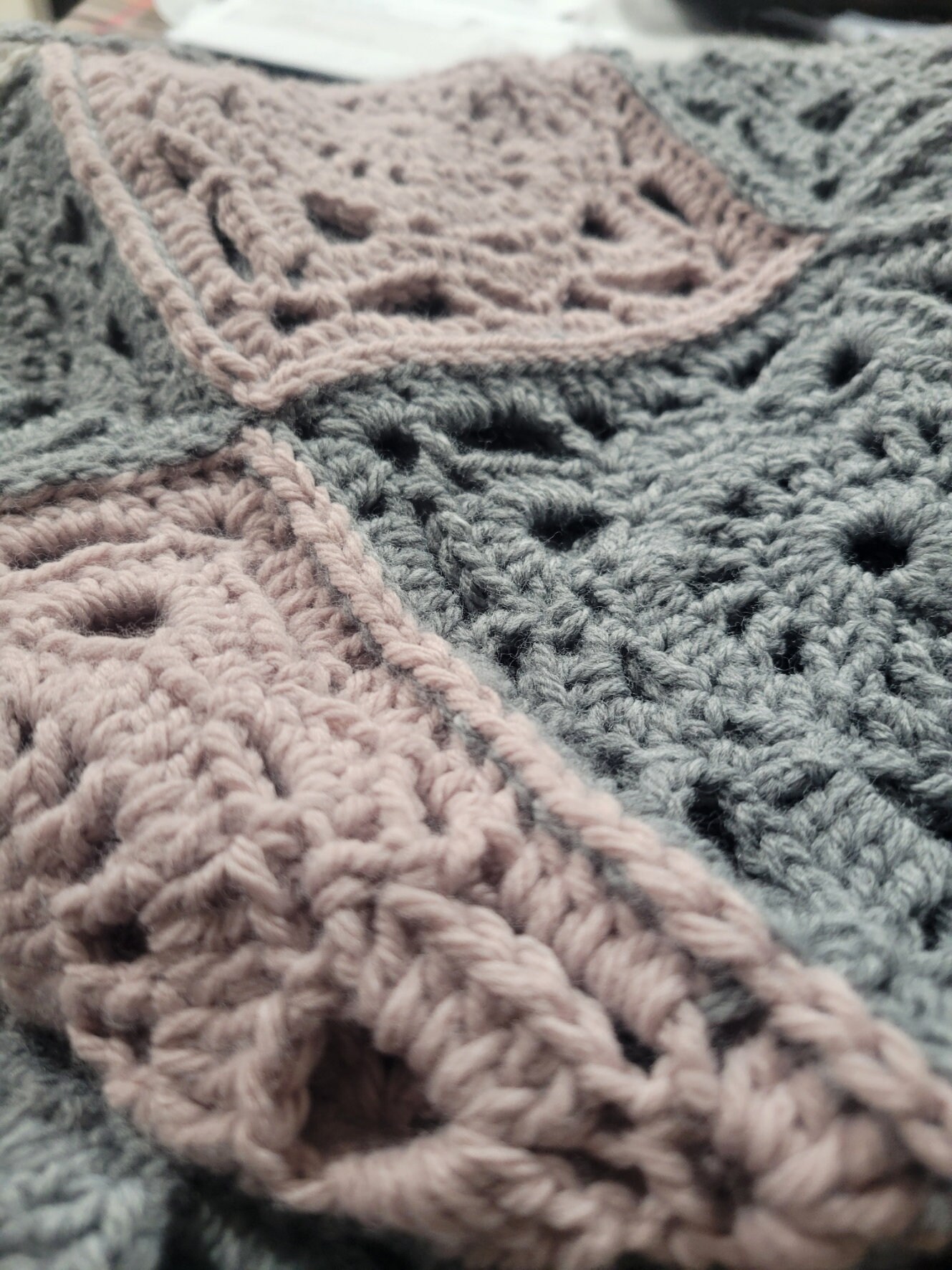Grey Crochet Patchwork Jacket - Etsy