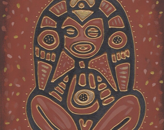 Atabey Taino Goddess Original Painting - Etsy