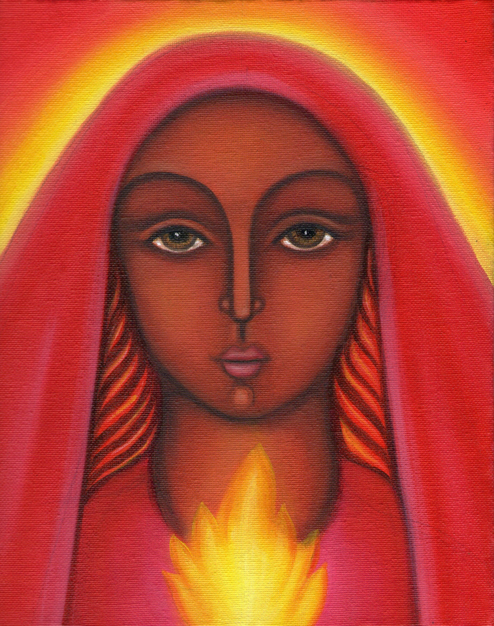 Mary Magdalene, Our Lady of Fire - Contemporary Icon - Etsy