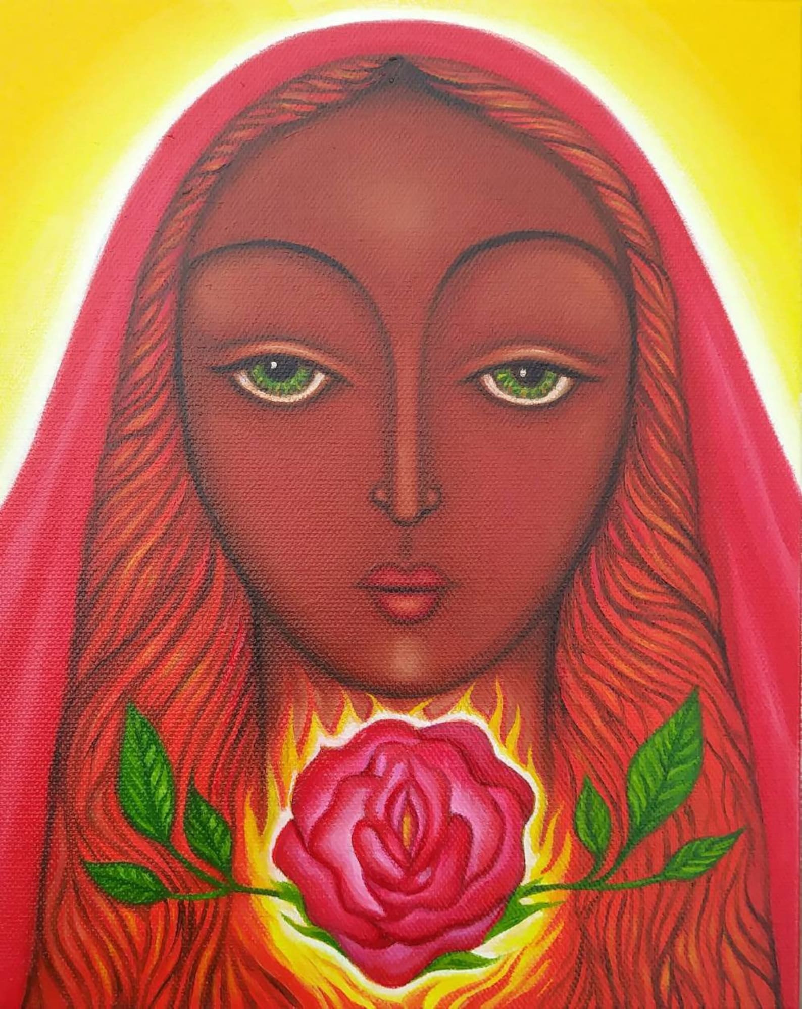 Mary Magdalene of the Rose (mary Magdalen Spiritual Art) - Etsy