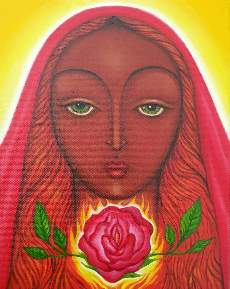 Mary Magdalene of the Rose (mary Magdalen Spiritual Art) - Etsy