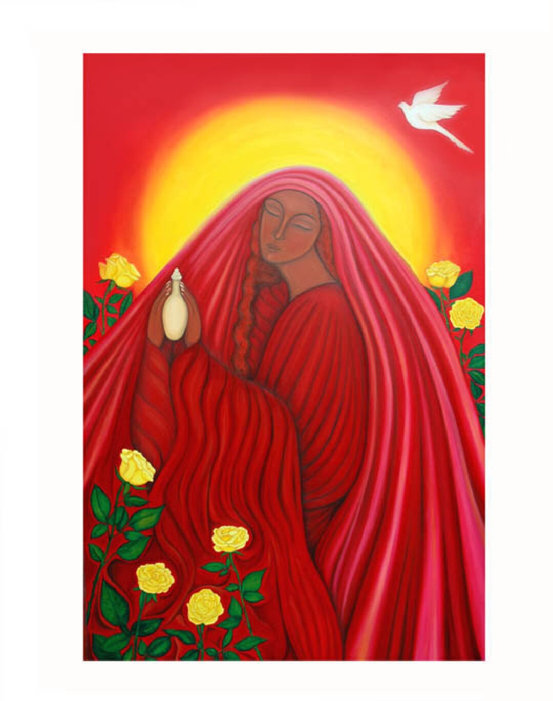 Mary Magdalene of the Roses Print on Canvas - Etsy