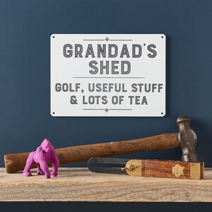 Personalised Grandad Shed Father's Day Sign - Etsy UK