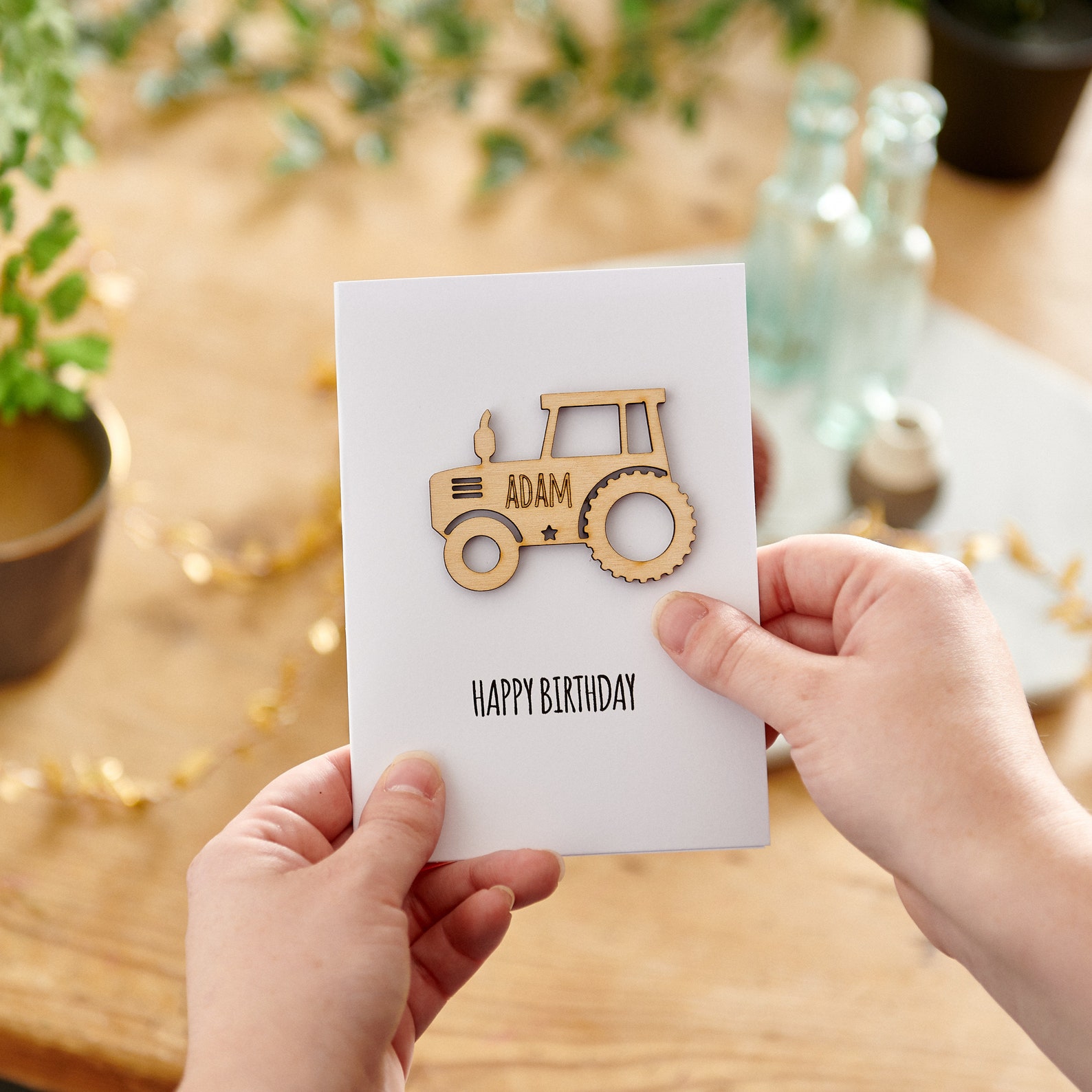 Personalised Tractor birthday card | Etsy