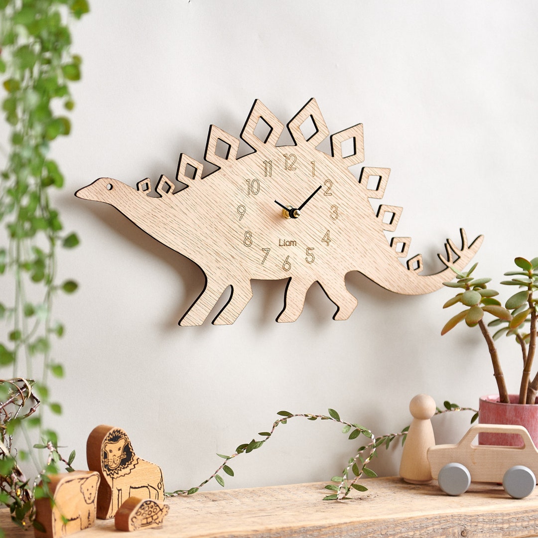 Stegosaurus Modern Wall Clock - Etsy