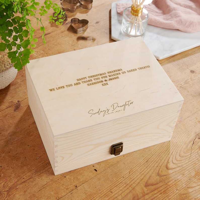 Personalised Wooden Recipe Box - Etsy